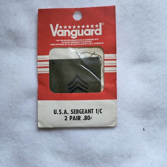 Vanguard | Other | New Vanguard Usa Sergeant Sew On Patches 4 Packages ...